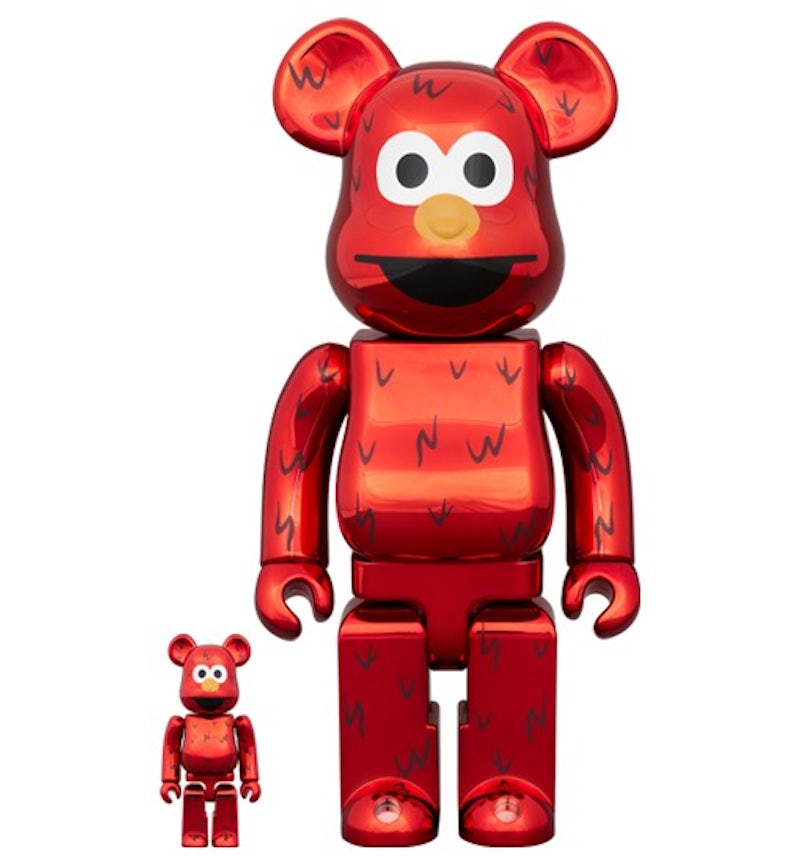 BEARBRICK SESAME STREET ELMO 100% & 400% SET – Original Grail